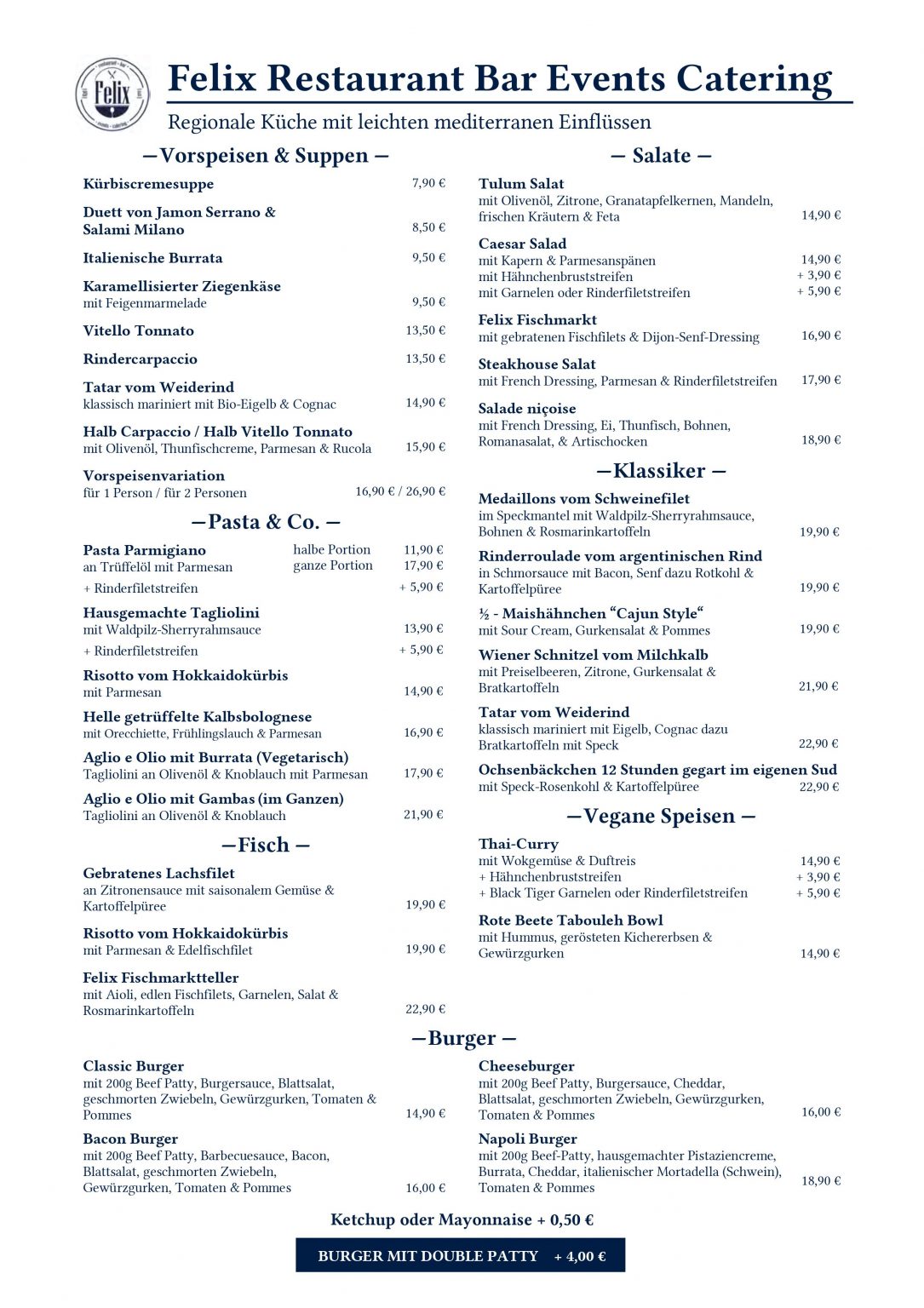 Speisen & Getränke « Felix Restaurant / Bar / Events